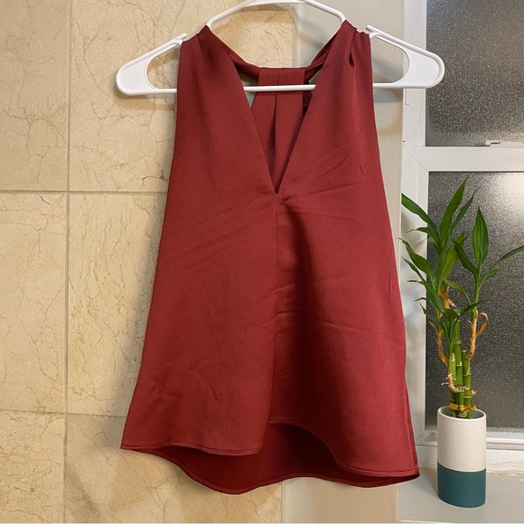 Express | Tops | Burgundy Express Fancy Tank | Poshmark